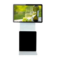 China 55 Inch Vertical Rotatable 180 Degree Advertising Kiosk with 10-Point IR Touch and 400cd/m² Brightness for Commercial Buildings for sale