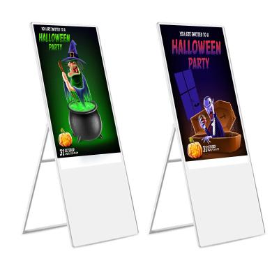 China Android Portable Digital Signage with 1920×1080 Resolution and 400 cd/m² Brightness - Mobile LCD Advertising Display for sale