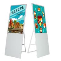 China 43 Inch Floor Stand Digital Signage with 1920x1080 Resolution and Android Board - White Shell Advertising Display for sale