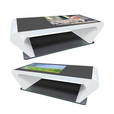 China 55 Inch Interactive Touch Screen Coffee Table with 1920×1080 Resolution and 10-Point Capacitive Touch for Commercial Use for sale