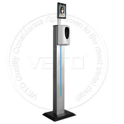 China Non-Contact Face Recognition Temperature Detector with 8-inch Display, 50,000 Face Database and ±0.3°C Accuracy for sale