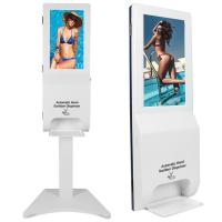 China 21.5 Inch Android Digital Signage with Face Recognition Temperature Measurement & Hand Sanitizer Dispenser - 1920×1080 Full HD Display for sale