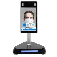 China 8-inch Touch Panel Hand Sanitizer Dispenser with Face Recognition and ±0.3℃ Temperature Measurement Kiosk for sale