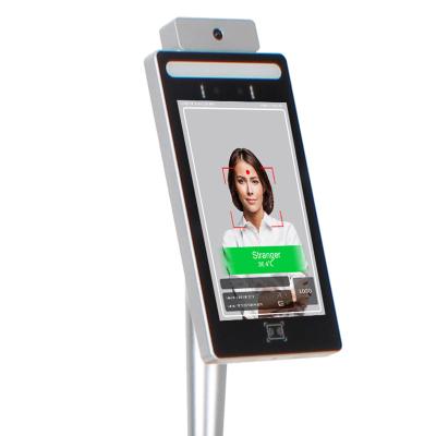 China SDK 10W Face Recognition Temperature Scanner with 8-inch Display, ±0.3℃ Accuracy and 50,000 Face Database for sale
