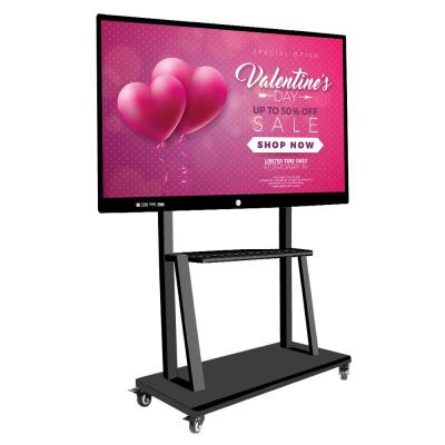 China 86-inch NTSC 4K Touch Screen Interactive Whiteboard with 20-Point Infrared Touch and Dual Windows/Android Systems for sale