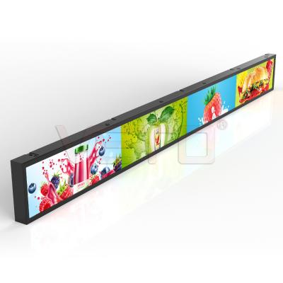 China VETO Customisizd Size Indoor Digital Advertising Screen Shelf Edge Stretched Bar LCD Display For Retail Store for sale