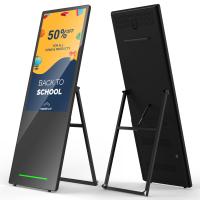China 43-Inch Folding Mobile LCD Digital Display with 60,000mAh Battery and 1920×1080 Resolution for sale