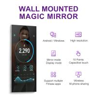 China 65-Inch Wall-Mounted Smart Exercise Mirror with 1080P Display and 70% Reflectance for Fitness & Dressing Rooms for sale