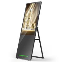 China 43 Inch Portable Digital Signage Floor Stand Lcd Advertising Player Multilingual for sale