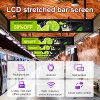 China 38.5 Inch Stretched Bar LCD Strip 973×300 HDMI Top Edge Digital Shelf Display for sale