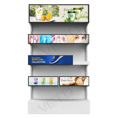 China 29.4 Inch Shelf Stretched LCD Bar Digital Signage Display 1920x720 Resolution 700cd/m² Brightness for sale