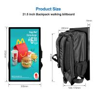 China Vertical Advertising LCD Panel Media Player - 32 Inch Display with Backpack Design for Mobile Digital Signage for sale