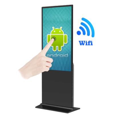 China 55 Inch Floor Stand Android Touch Screen Advertising Players Lcd Digital Signage for sale
