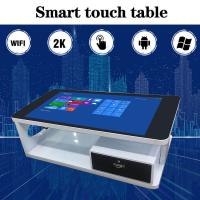 China 43-inch LCD Interactive Coffee Table with Capacitive Touch Screen and 4mm Tempered Glass - Android/Windows OS Options for sale
