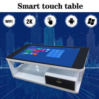 China 43-inch LCD Interactive Coffee Table with Capacitive Touch Screen and 4mm Tempered Glass - Android/Windows OS Options for sale