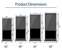 China 55 Inch Double Sided Kiosk Dual Screen Digital Signage 500cd/m2 for sale