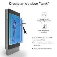 China 65-inch Outdoor Floor-Standing LCD Display 2500 Nits Brightness 4K Resolution IP65 Digital Signage for sale