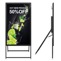 China 55-inch Portable Rechargeable Advertising Display Screen with 8+ Hour Battery Life and Fast Charging for sale