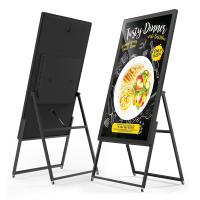 China 55-inch Portable Rechargeable Advertising Display Screen with 8+ Hour Battery Life and Fast Charging for sale