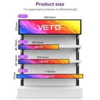 China 23.1 Inch Shelf Edge Stretched Bar LCD Screen Digital Signage Display - 1920×158 Resolution, 500 cd/m² Brightness for sale