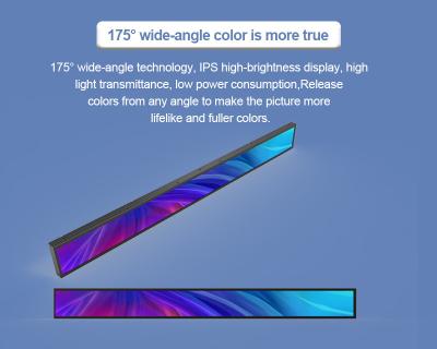 China 23 Inch Shelf Edge Half Display Stretched Bar Lcd Android Supermarket Advertising for sale