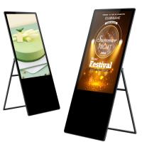 China Custom Android Portable Digital Signage Display - 43/49/55 Inch LCD Screen with 1920x1080 Resolution and 10-Point Touch for sale