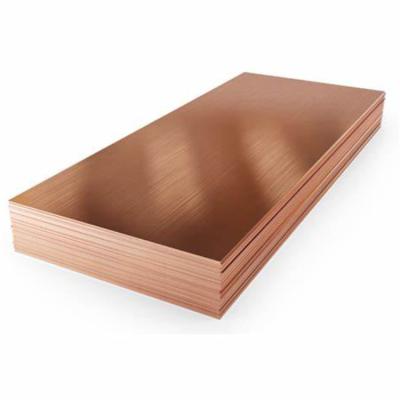 China C11000 C10100 Copper Metal Sheet Plate Hairline For Industry Building for sale