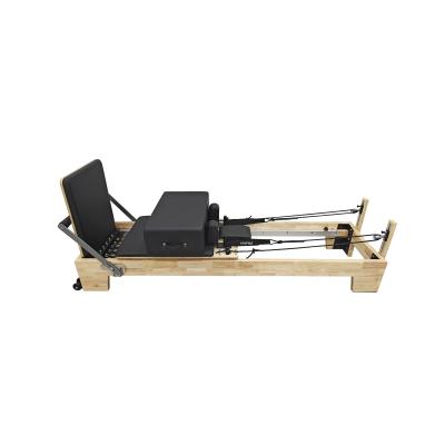 China Heavy Duty Oak Wood Pilates Reformer U+PL006E with Smooth Gliding Track for sale