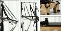 China Oak Pilates Reformer U+PL006EA with Vertical Tower Exercise System for sale
