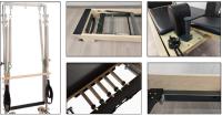 China Ergonomic Wooden Pilates Equipment Maple Pilates Reformer U+PL001HA with Inside Handle Grip for sale