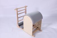 China Maple Wood Wooden Pilates Equipment Pilates Ladder Barrel U+PL003 Curved Stretch Frame for sale