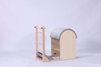 China Maple Wood Wooden Pilates Equipment Pilates Ladder Barrel U+PL003 Curved Stretch Frame for sale