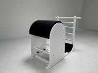 China Oak Wood Pilates Ladder Barrel U+PL008 with Traditional Curved Barrel Design for sale