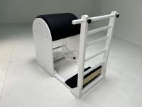 China Oak Wood Pilates Ladder Barrel U+PL008 with Traditional Curved Barrel Design for sale