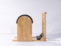 China Oak Wood Pilates Ladder Barrel U+PL008 with Traditional Curved Barrel Design for sale
