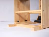 China Oak Wood Pilates Ladder Barrel U+PL008 with Traditional Curved Barrel Design for sale