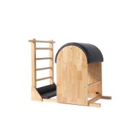 China Oak Wood Pilates Ladder Barrel U+PL008 with Traditional Curved Barrel Design for sale