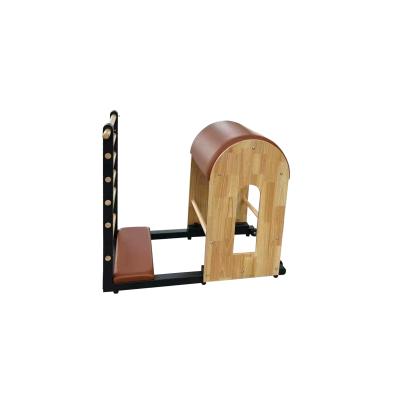 China Elite Oak Pilates Ladder Barrel U+PL008E with Reinforced Ladder Frame for sale