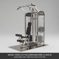 China Nickel Fixed Lat Pulldown Machine U+H2012E Adjustable Seat Zero Play Multi Station for sale
