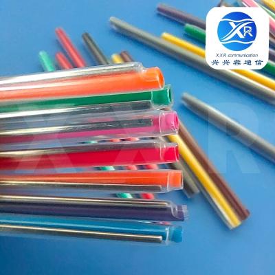China Colorful Heat Shrink Fiber Splice Protection Sleeves 1.0-1.5mm Steel Rod for FTTH Distribution Box for sale