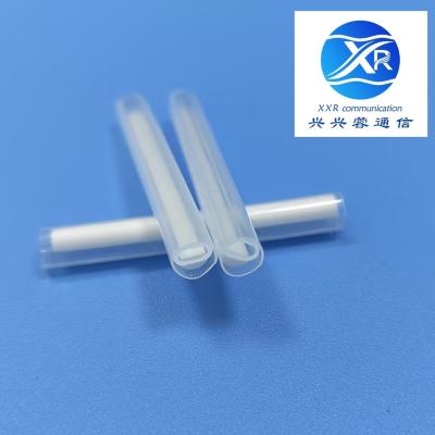 China 6-Core Ribbon Fiber Splice Sleeve Protector 40mm Length 4.7x4.7mm OD with Double Ceramic Rod for sale
