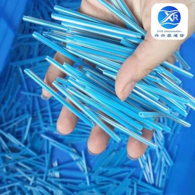 China 2.7mm Blue Fiber Optic Splice Sleeves with 304 Stainless Steel Rod, RoHS Compliant for FTTH Applications for sale