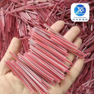 China Red 2.5mm Fiber Optic Splice Sleeve with 304 Stainless Steel Rod and 60mm Length for FTTH Applications for sale