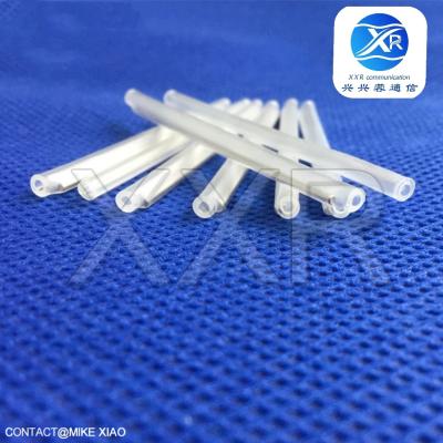 China Clear PE EVA Optical Fiber Fusion Splice Sleeve 3.0x40mm 100PCS with 304 Stainless Steel Strength Member for sale