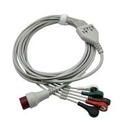 China Original 6pin ECG Cable For Zoncare 3 / 5 Leads One Piece ECG Cable Snap for sale