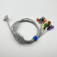 China Rencare 10 Lead ECG Holter Cable Grey TPU Material Snap End 1.1m for sale