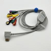 China Rencare 10 Lead ECG Holter Cable Grey TPU Material Snap End 1.1m for sale