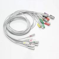 China Kangmei 10 Leads ECG EKG Cable Twin Pin Clip Connector Proximal 1m for sale