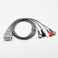 China Mindray TM60 / 80 ECG Telemetry Lead Wires EY6511B Grey TPU 0.9m for sale