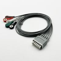 China Mindray TM60 / 80 ECG Telemetry Lead Wires EY6511B Grey TPU 0.9m for sale
